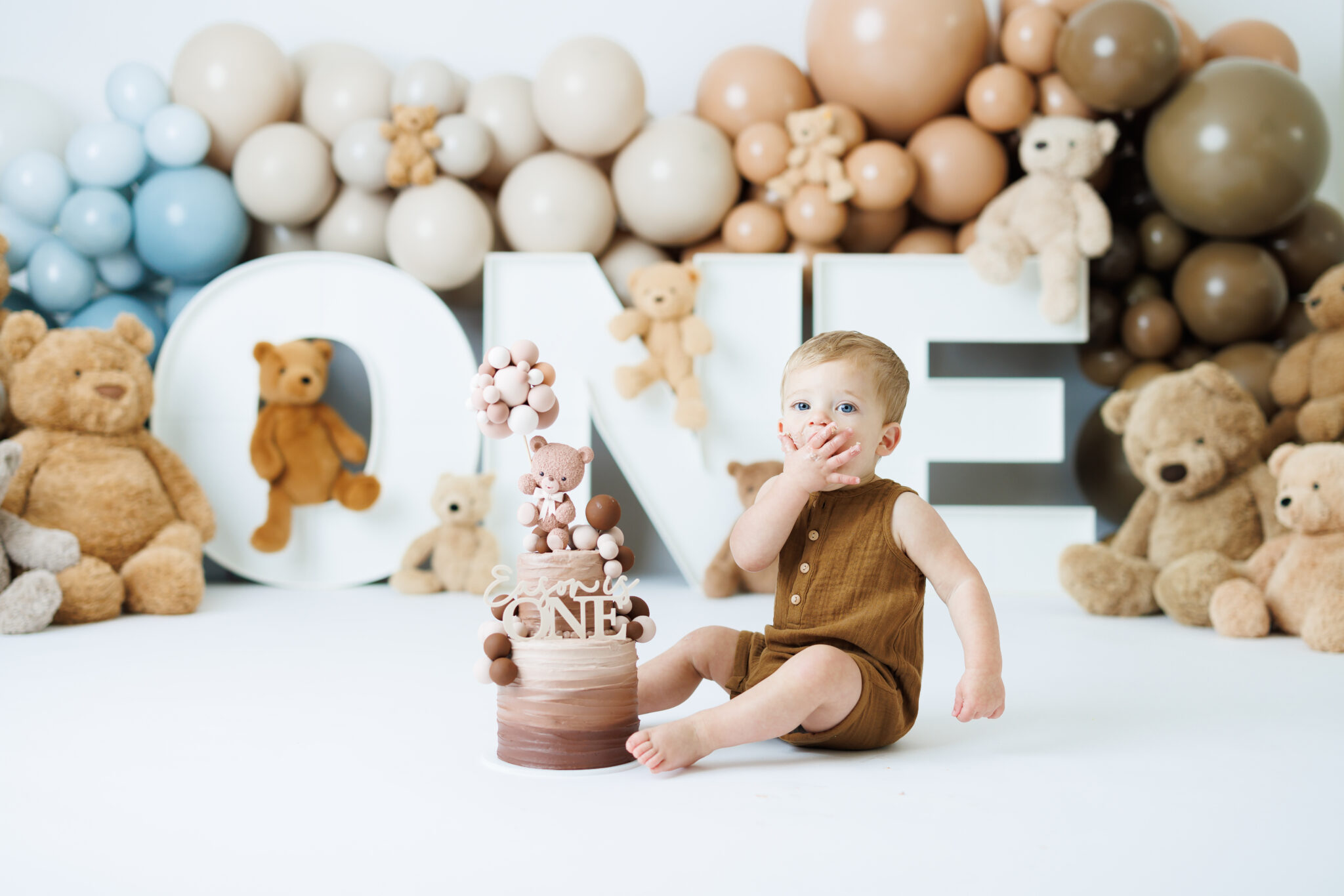Teddy Bear Cake Smash Canton, GA | Victoria Lee Photography